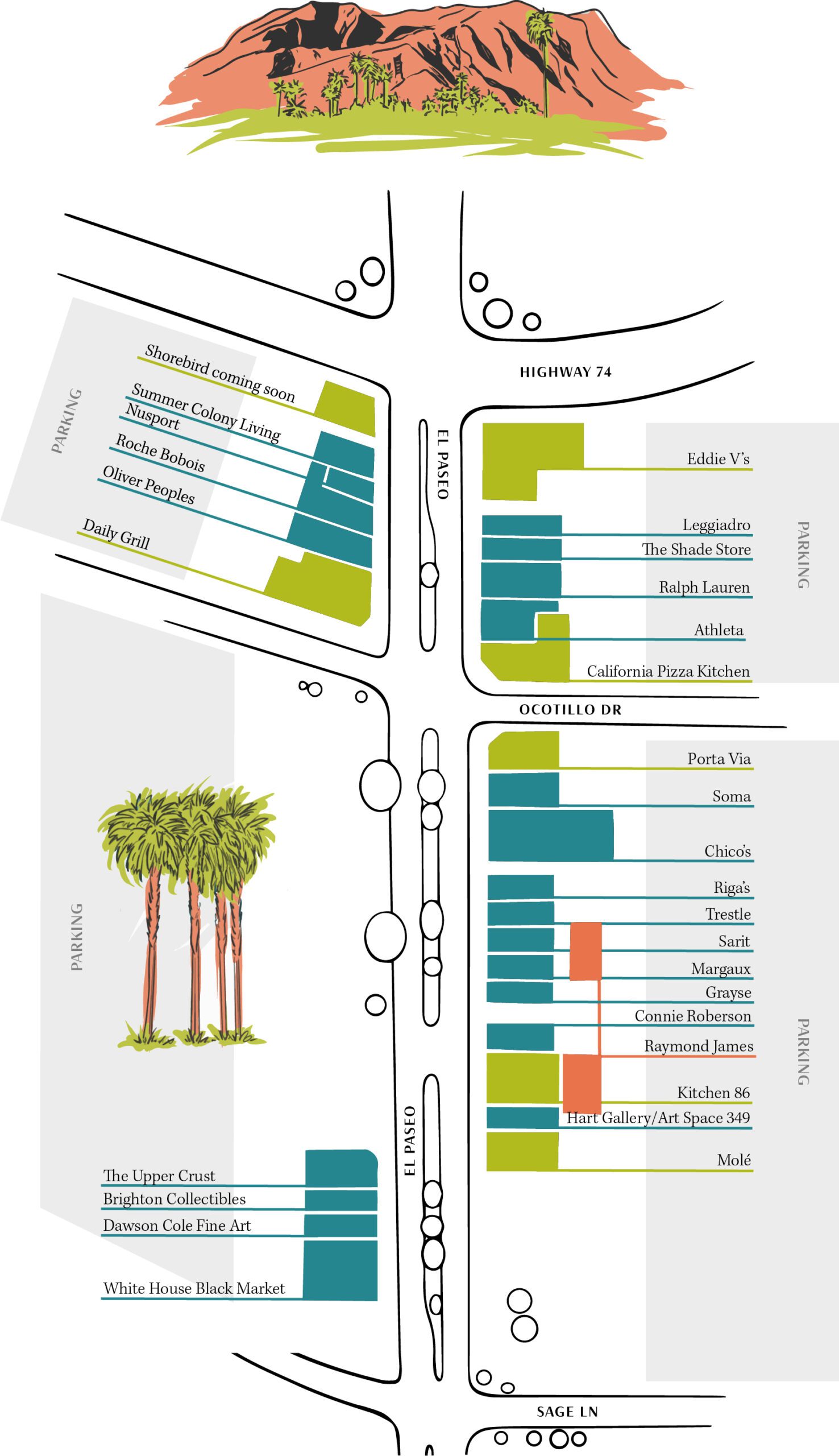 Map | Shops on El Paseo