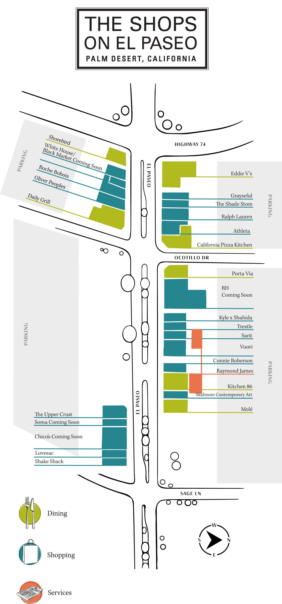 Map | Shops on El Paseo